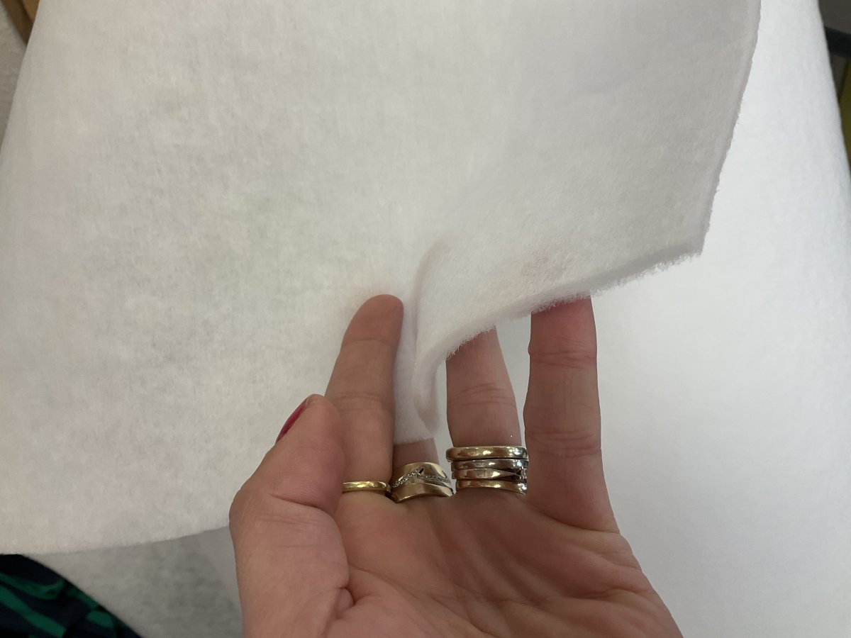 Volume vlieseline 150 cm bredt, til quilt jakker, tasker, tæpper mm 70 ...