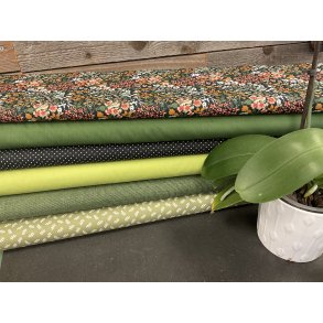 Stof pakke til 3D tæppe med buer. Fleece bagside Sort hvid rust farver ...